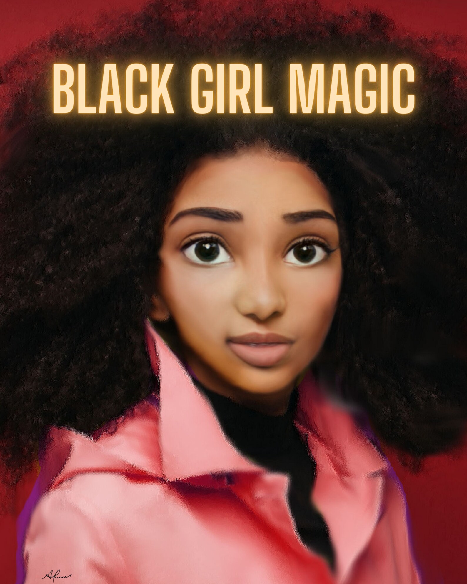 Girl Magic Portrait Art Print (digital Download) - Etsy