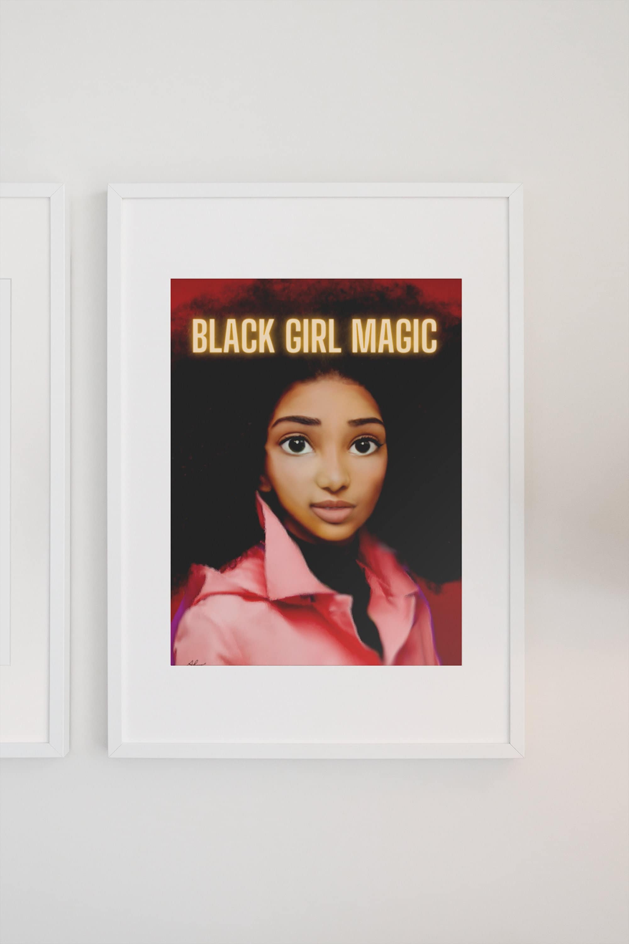 Black Girl Magic Wall Art, Black Woman Art, African American Portrait - Etsy