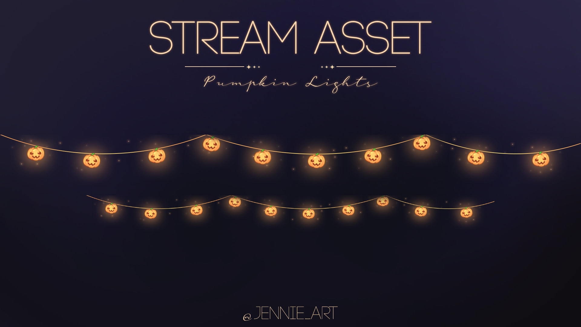 Animated Halloween Pumpkin Lights Twitch Asset Design Decoration Panels ...
