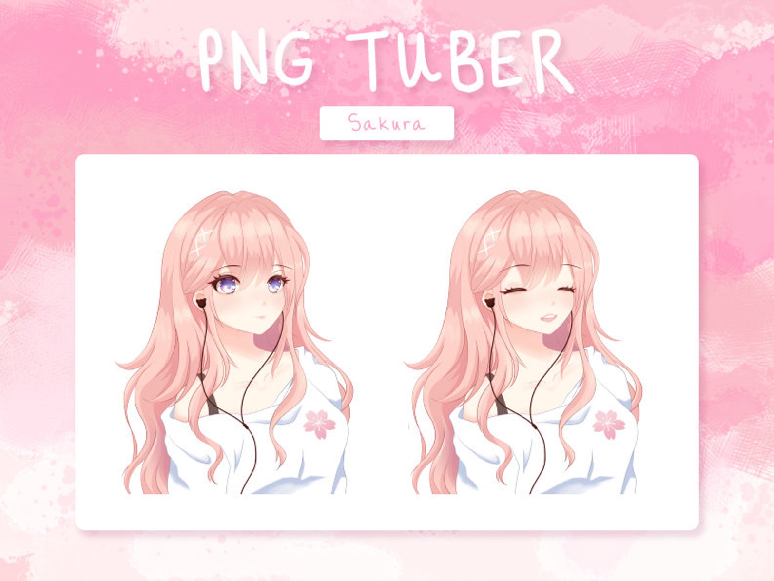 Premade PNG Tuber Sakura Gamer Girl Png Tuber Vtuber - Etsy Canada