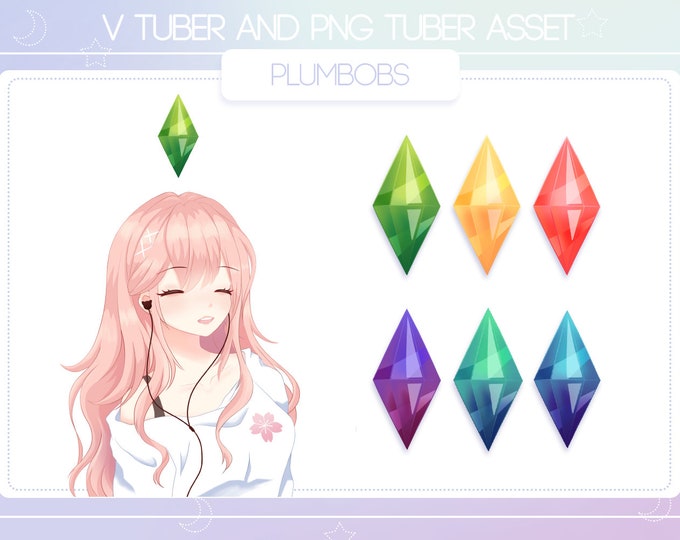 Premade Png-tuber & V-tuber Asset | Sims Plumbob | Png-tuber, Vtuber ...