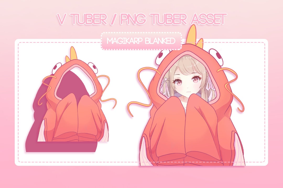 Premade Png-tuber & V-tuber Asset Pink Hoodie Blanket Png-tuber, Vtuber ...