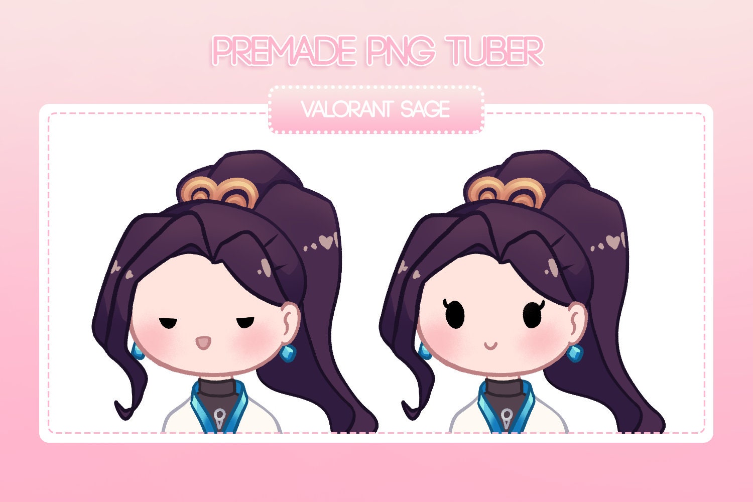 Premade PNG Tuber Chibi Sage Valorant Png Tuber, Vtuber, Live Streaming ...