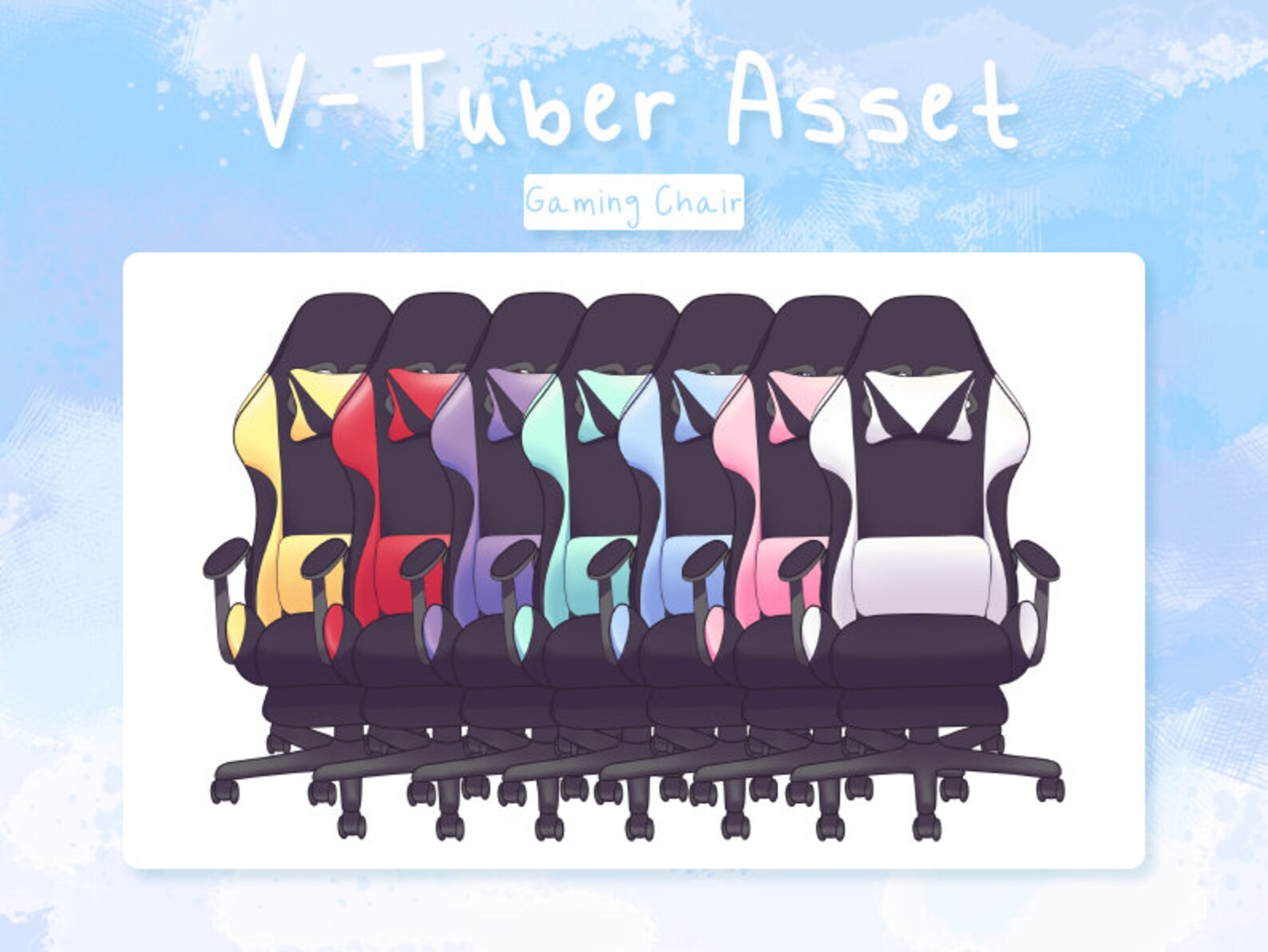 Gaming Chair 14 Colors V Tuber Asset Png Tuber Vtuber - Etsy
