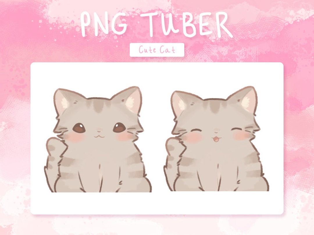 Premade PNG Tuber Cute Cat Png Tuber, Vtuber, Live Streaming, Stream, Twitch, Youtube, Obs - Etsy