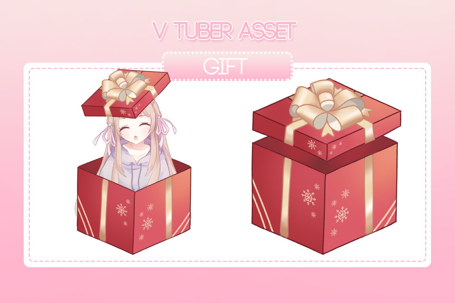 Christmas Present V-tuber Asset Png-tuber Vtuber - Etsy