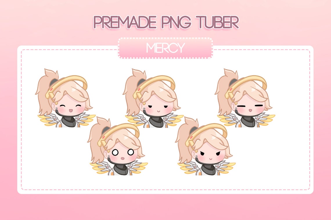 Premade PNG Tuber | Chibi Mercy Overwatch | Png-tuber, Vtuber ...