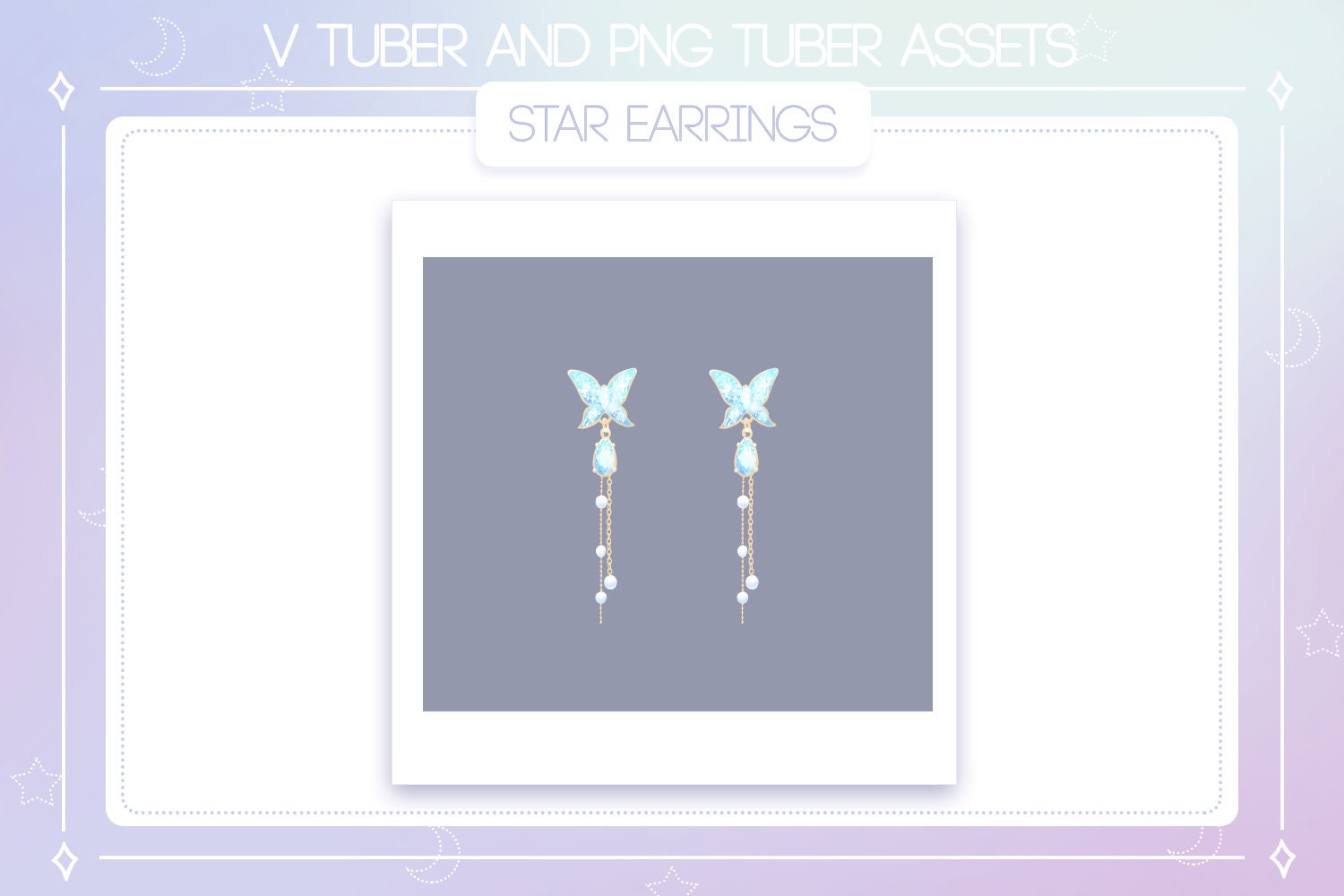 Premade PNG Tuber & V Tuber Asset | Butterfly Earrings Jewelry | PNG ...