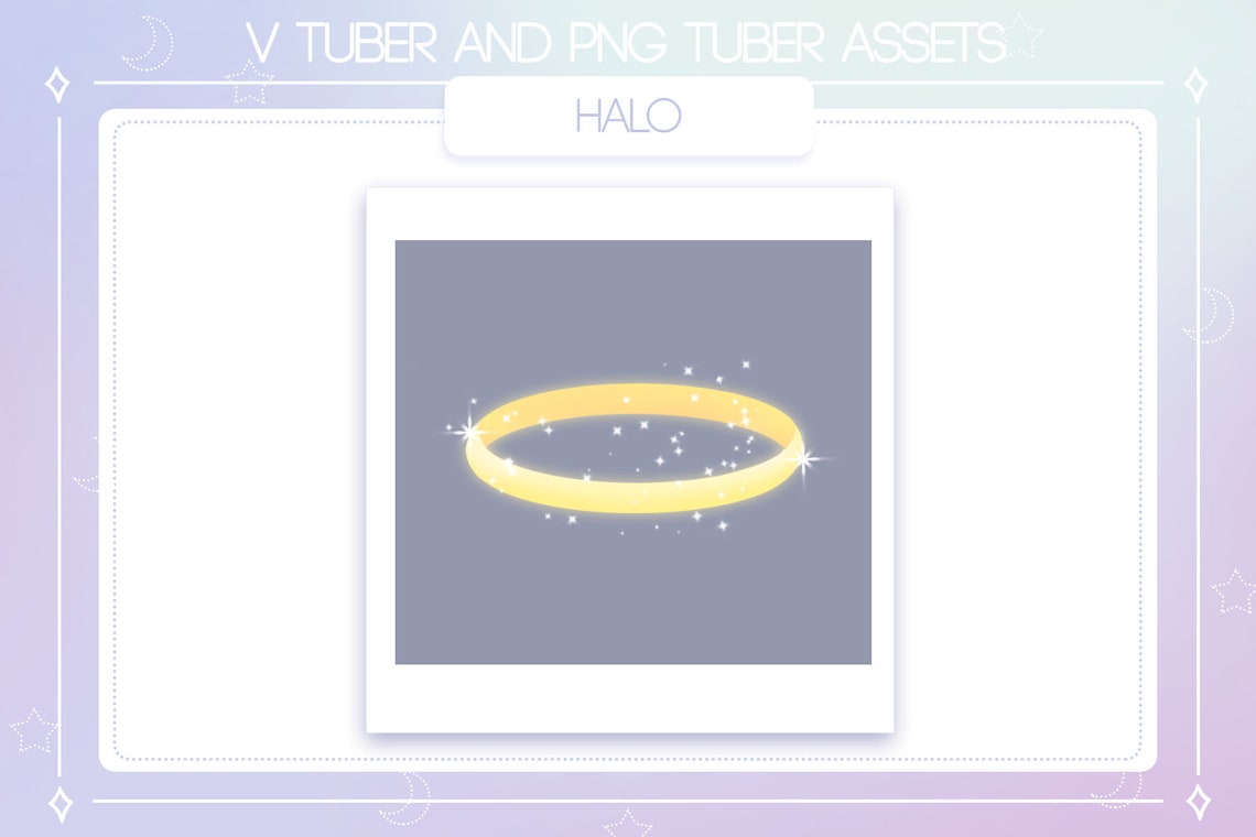 Premade PNG Tuber & V Tuber Asset | Cute Halo | PNG Tuber, Vtuber ...