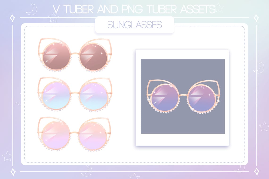 Premade Png-tuber & V-tuber Asset | Summer Sunglasses | Png-tuber ...