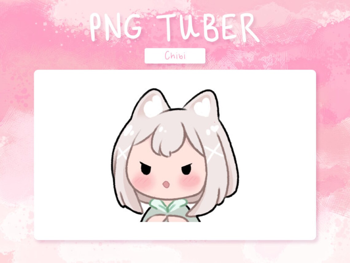 Premade PNG Tuber Chibi Cat Ears Png Tuber Vtuber Live - Etsy