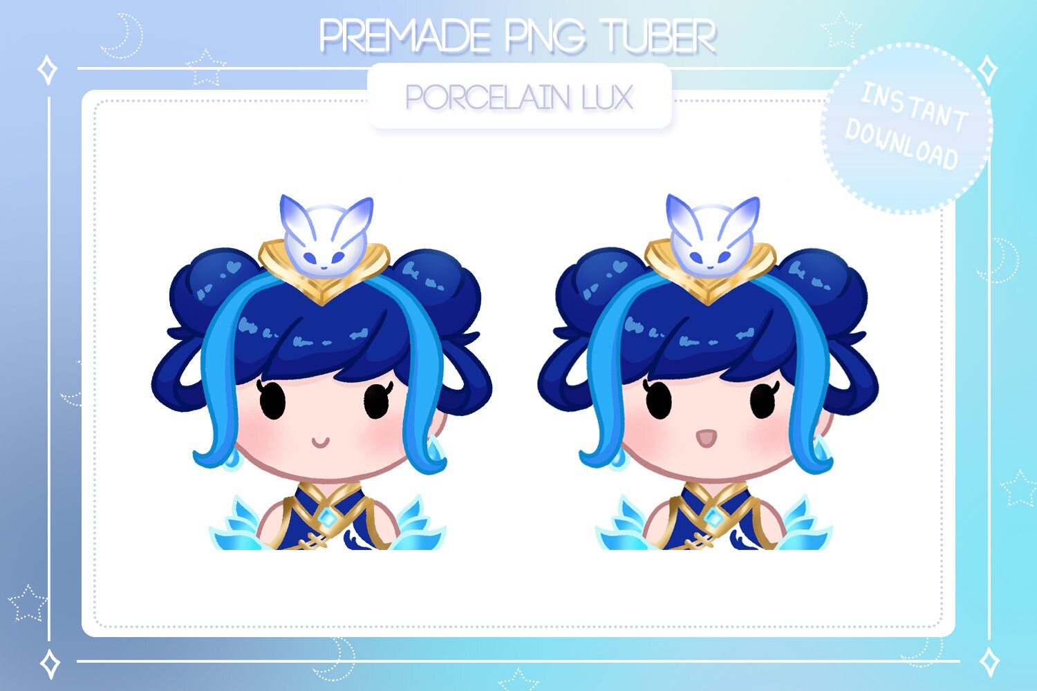 Premade PNG Tuber Lol Porcelain Lux Png-tuber, Vtuber, Livestreaming ...