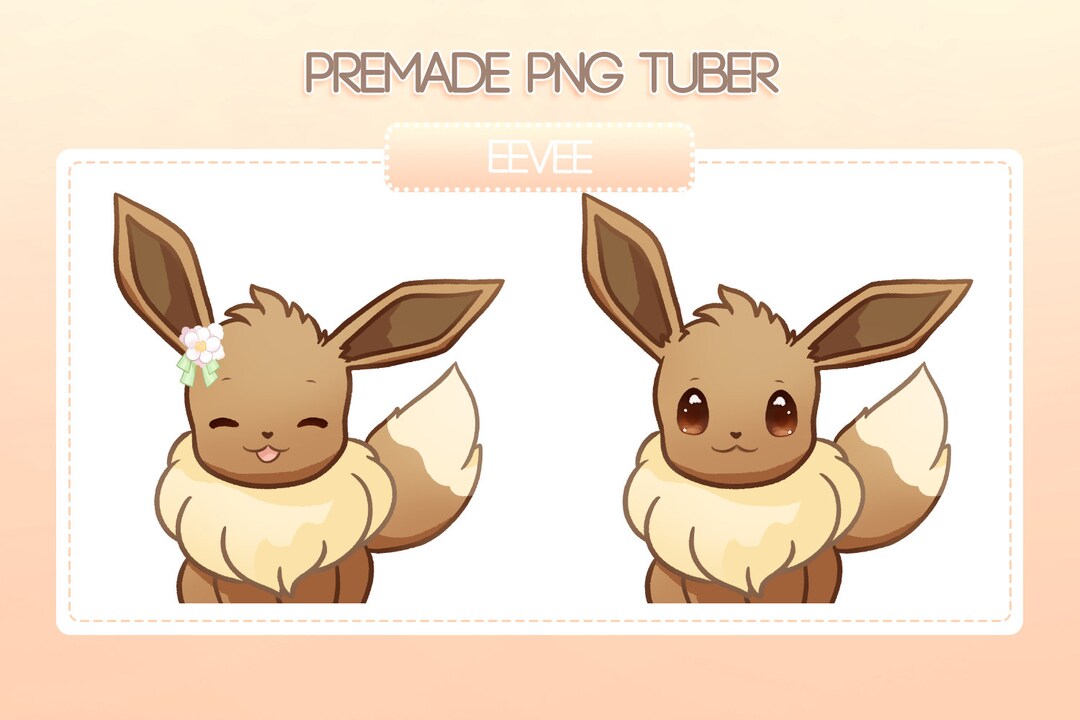 Premade PNG Tuber Eevee Eevee Pokemon Png Tuber, Vtuber, Live Streaming ...