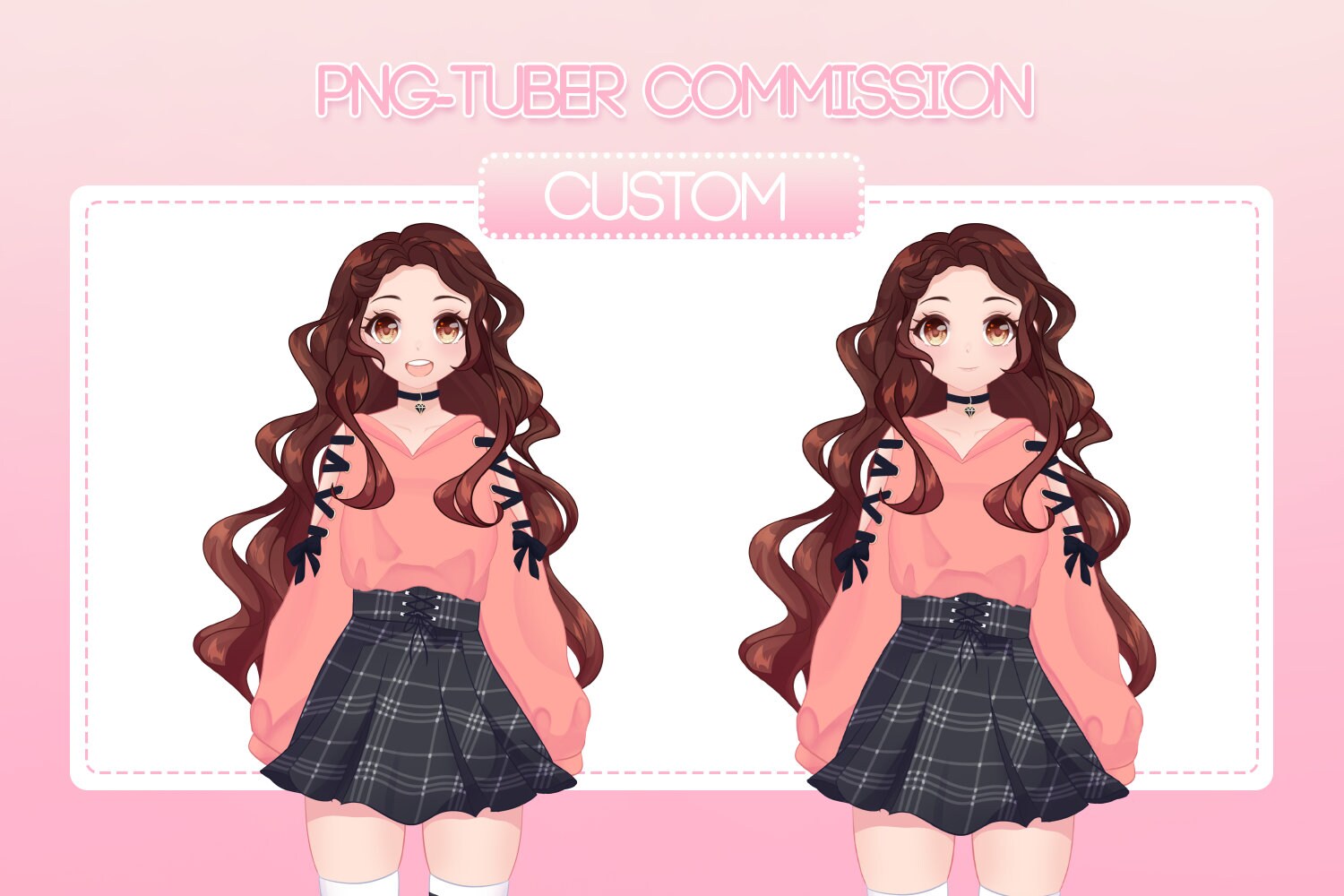 CUSTOM PNG Tuber Anime Style png-tuber, Vtuber, Livestreaming, Stream ...