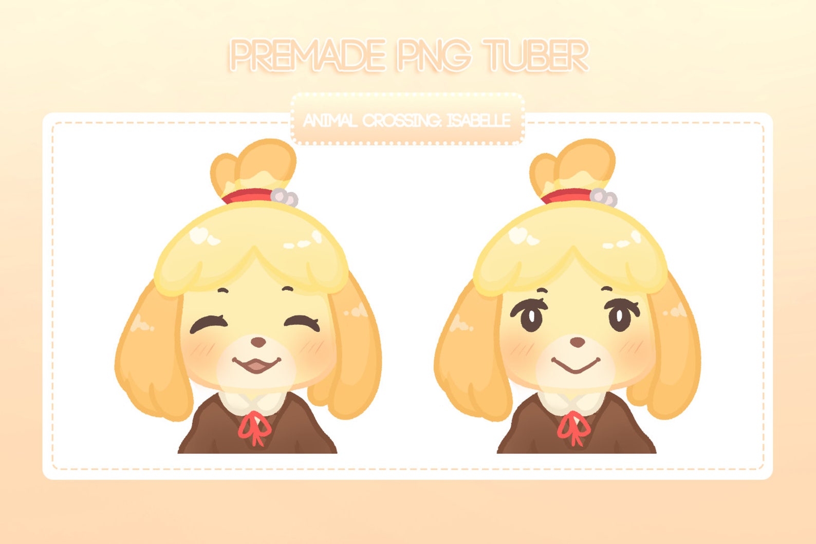 Premade PNG Tuber | Animal Crossing Isabella| Png Tuber, Vtuber, Live ...