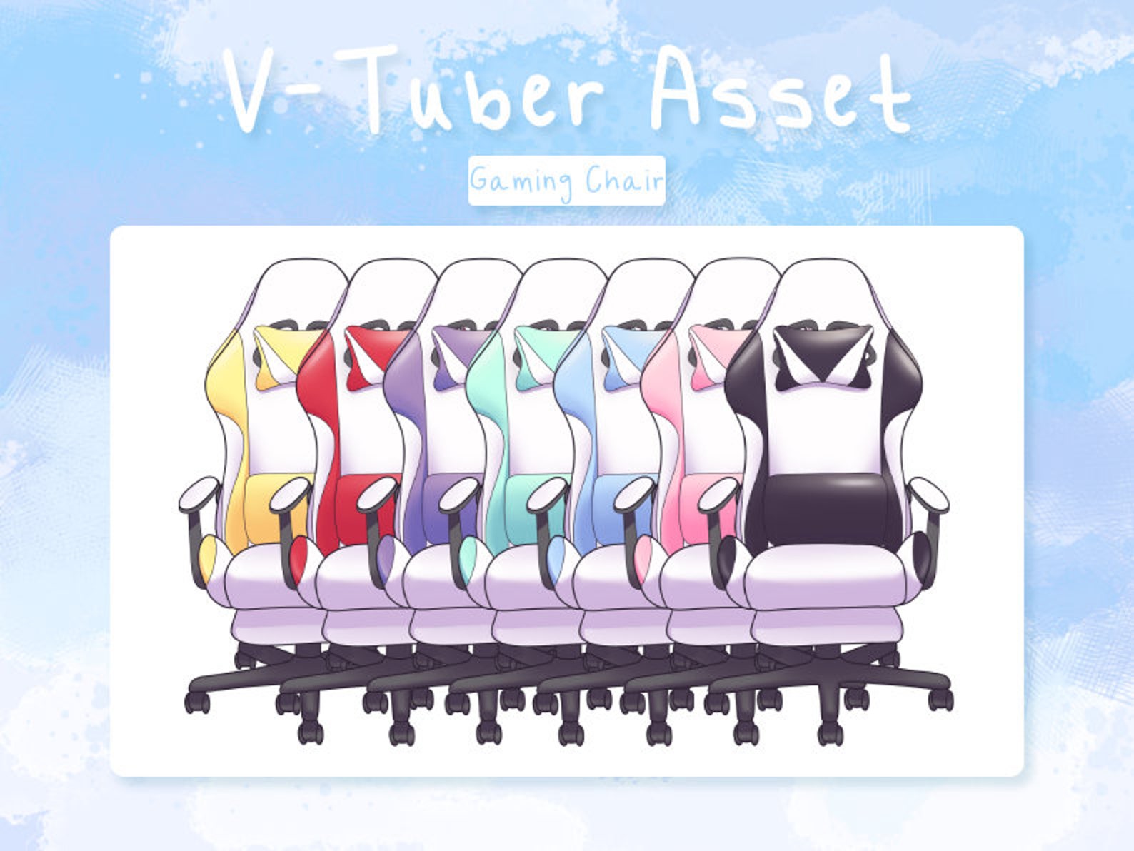 Gaming Chair 14 Colors V Tuber Asset Png Tuber Vtuber - Etsy