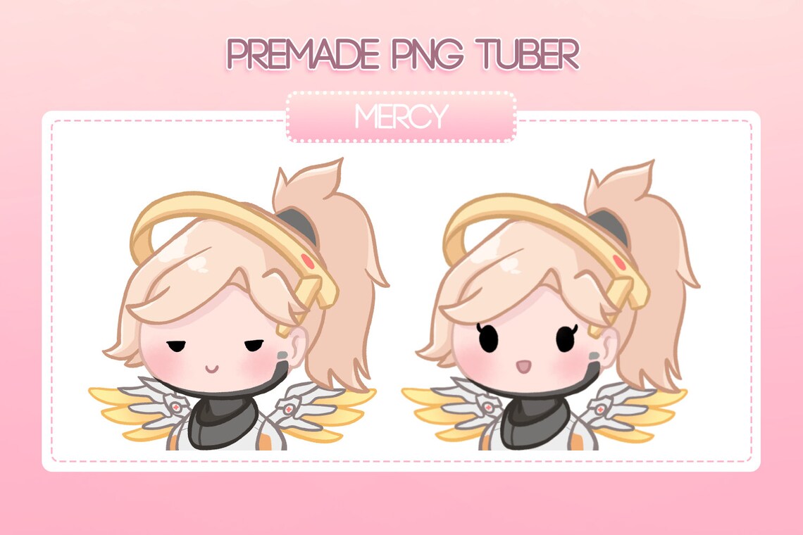 Premade PNG Tuber Chibi Mercy Overwatch Png-tuber, Vtuber ...