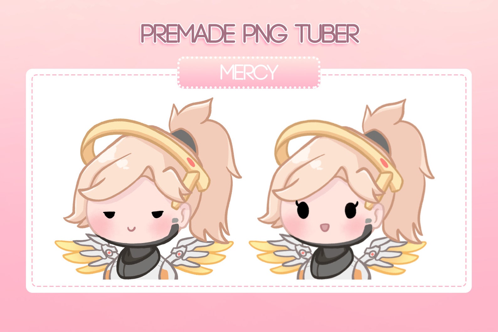 Premade PNG Tuber | Chibi Mercy Overwatch | Png-tuber, Vtuber ...