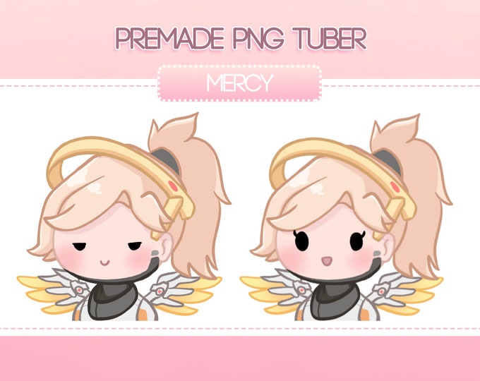 Premade PNG Tuber | Chibi Mercy Overwatch | Png-tuber, Vtuber ...