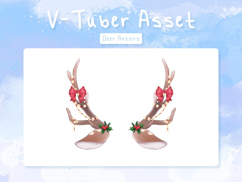 Christmas Deer Antlers V-tuber Asset Png-tuber Vtuber - Etsy UK