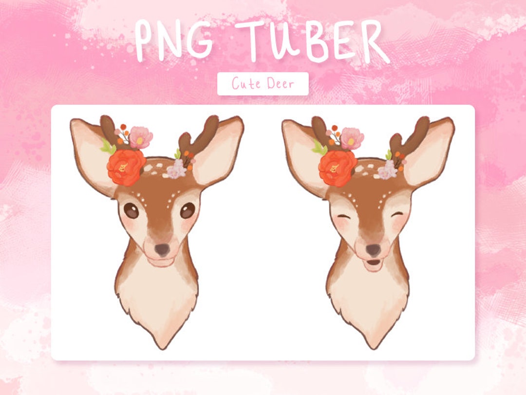 Premade PNG Tuber Cute Deer Png-tuber, Vtuber, Livestreaming, Stream ...