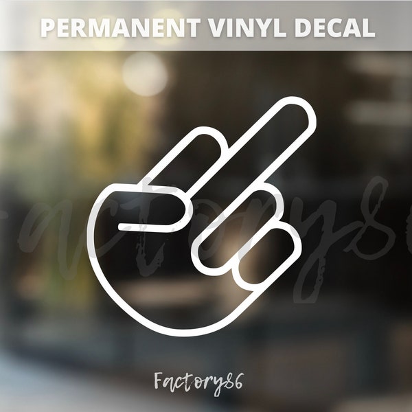 Middle Finger Decal - Etsy