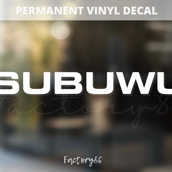 Subuwu Decal - Etsy