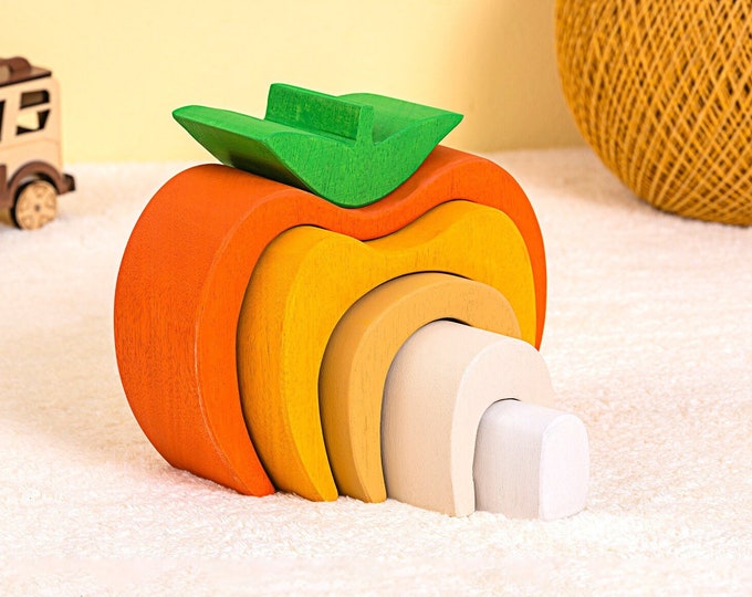 Pumpkin Peg Puzzle / Wooden Peg Board Game / Halloween / Learning Toy ...