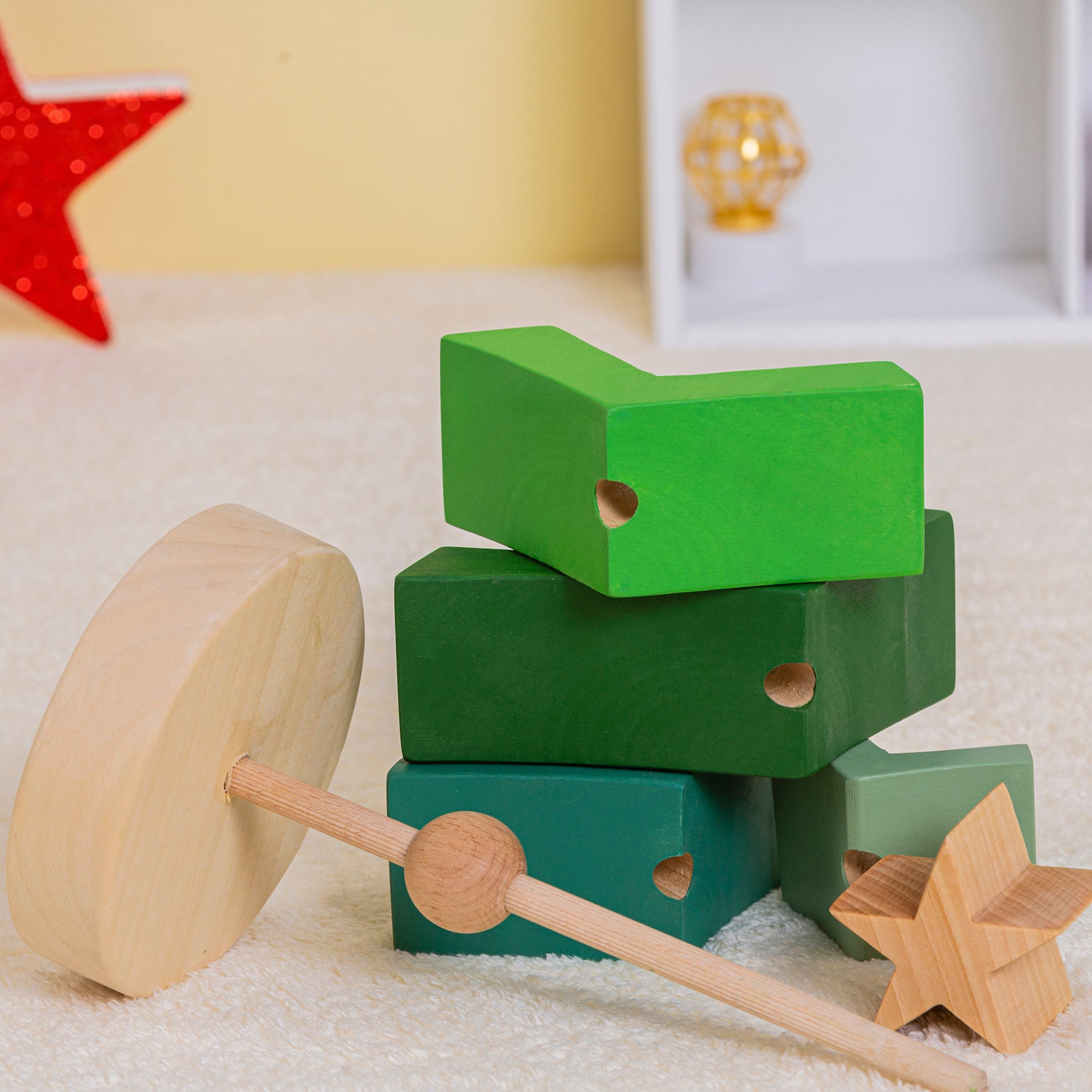 Wooden Toy Christmas Gift, Pine Tree Wooden Toys, Sensory Toy ...