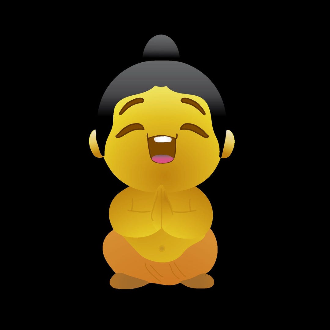 Adorable Siddhartha Buddha Emoji | Digital Download PNG for Web or ...