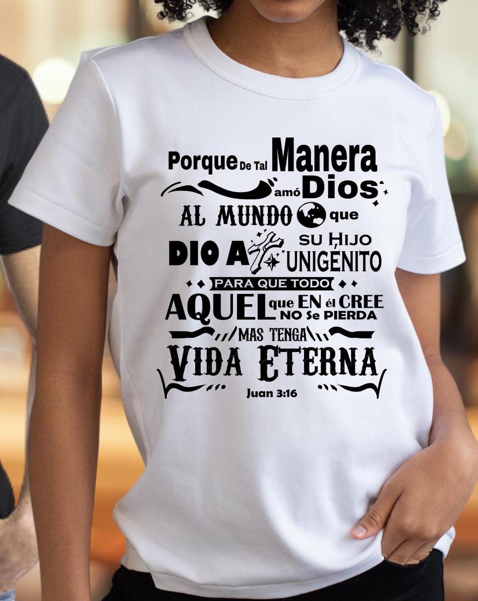 Juan 3:16 Christian T-shirt - Spanish Religious Gift - Etsy