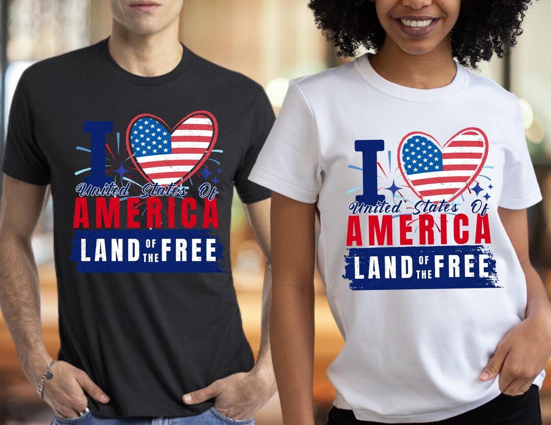 I Love USA Shirt, American Flag Heart Shirt, 4th of July Shirt, USA ...