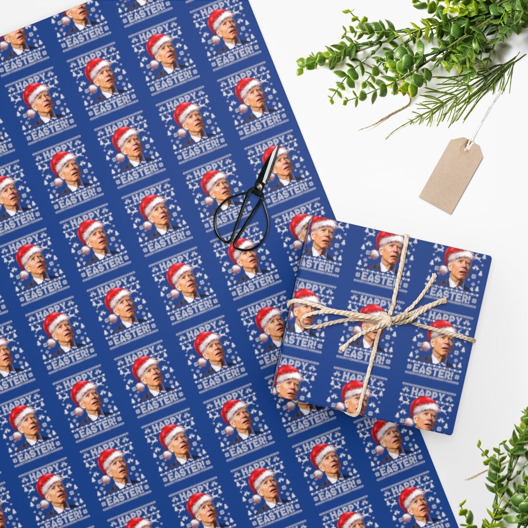 Joe Biden happy Easter Christmas Holiday Wrapping Paper - Etsy