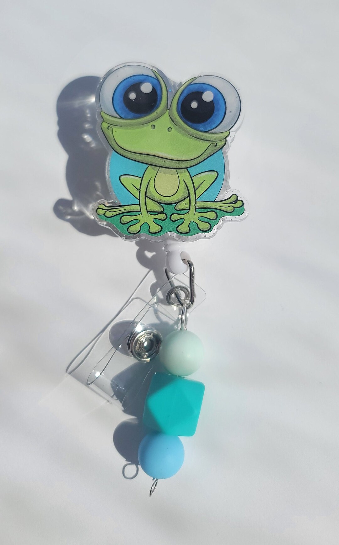 Cute Frog Froggy on a Lilly Pad Badge Reel for Nurses Nurse Nursing RN ...
