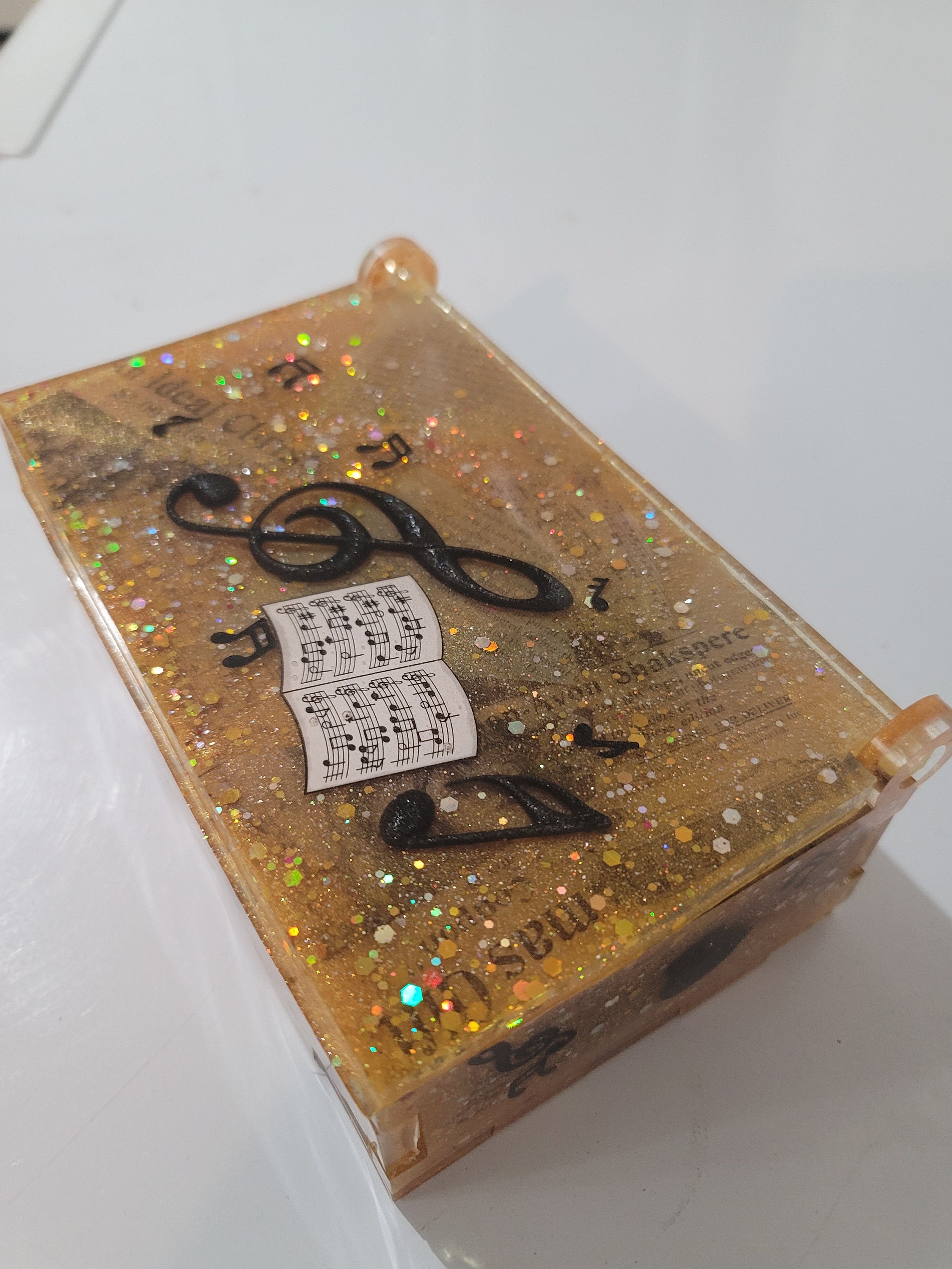 Beautiful Music Note Box Handmade for Dominos or Storage Musically ...