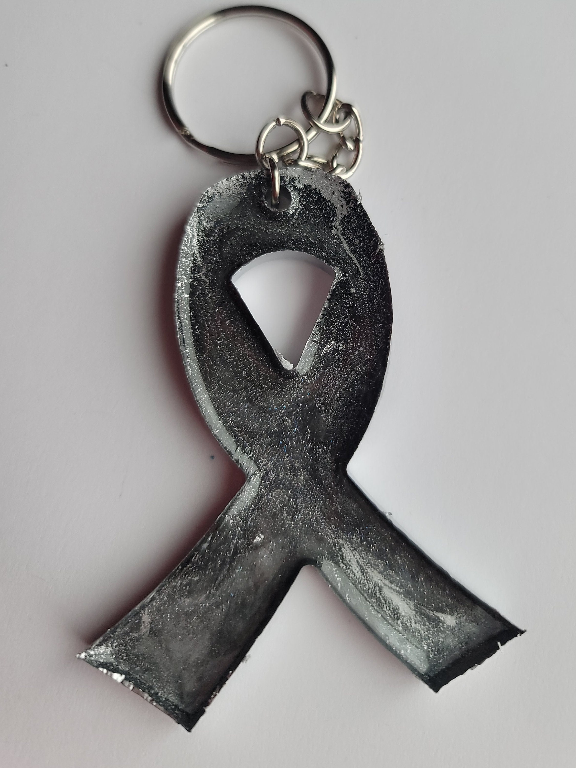Silver Grey Cancer Ribbon With Childhood Awareness DIPG Brain Cancee ...
