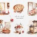 Cherry Pie Clipart, Girl Bakes Pie Clipart, Kitchen Clipart, Cooking ...