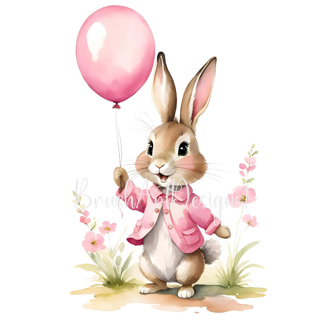 15 Flopsy Rabbit Cliparts, Beatrix Potter Style, Peter Rabbit's Sister ...