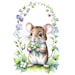 12 Cute Mouse, Mouse Clipart, Forest Animal, Card Making, High Quality ...