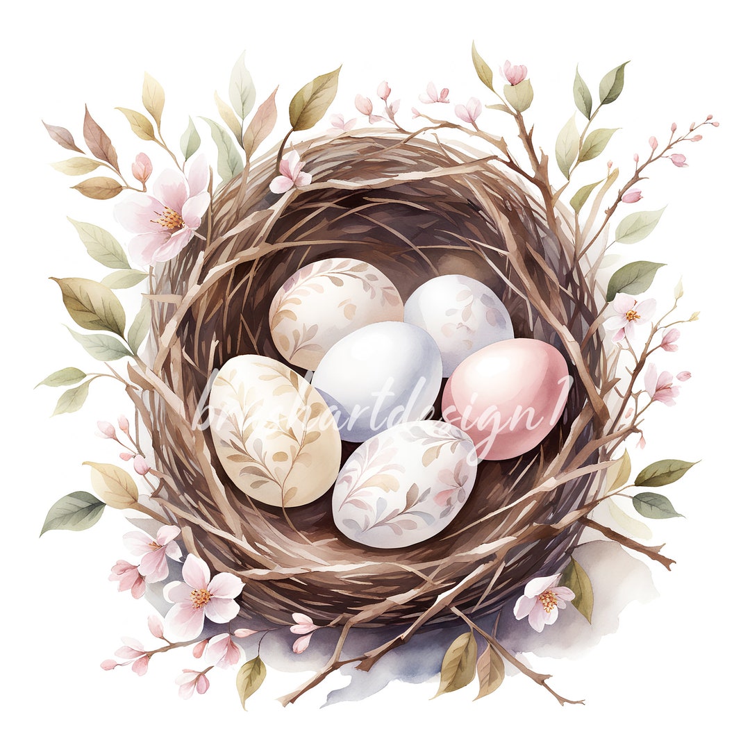 13 Easter Clipart, Spring Clipart, Easter Eggs, Bird Clipart, Card ...