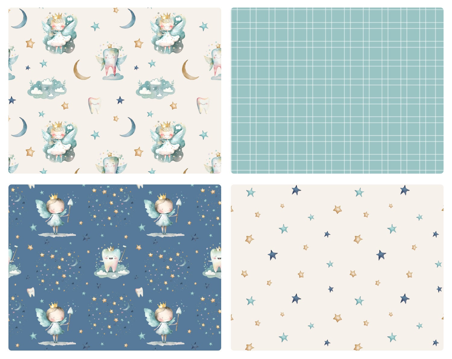 Tooth Fairy Baby Patterns, Watercolor Magic Patterns, Patterns With ...