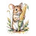 12 Cute Mouse, Mouse Clipart, Forest Animal, Card Making, High Quality ...