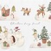 Watercolor Clipart Animals- 86PNG, Christmas Animals, Santa Claus ...