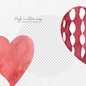 Watercolor Hearts Clipart, PNG Hearts, Valentine's Day Clipart, Red ...