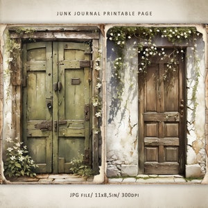 Wooden Doors Junk Journal Kit, Antique Doors Journal, Vintage Door ...