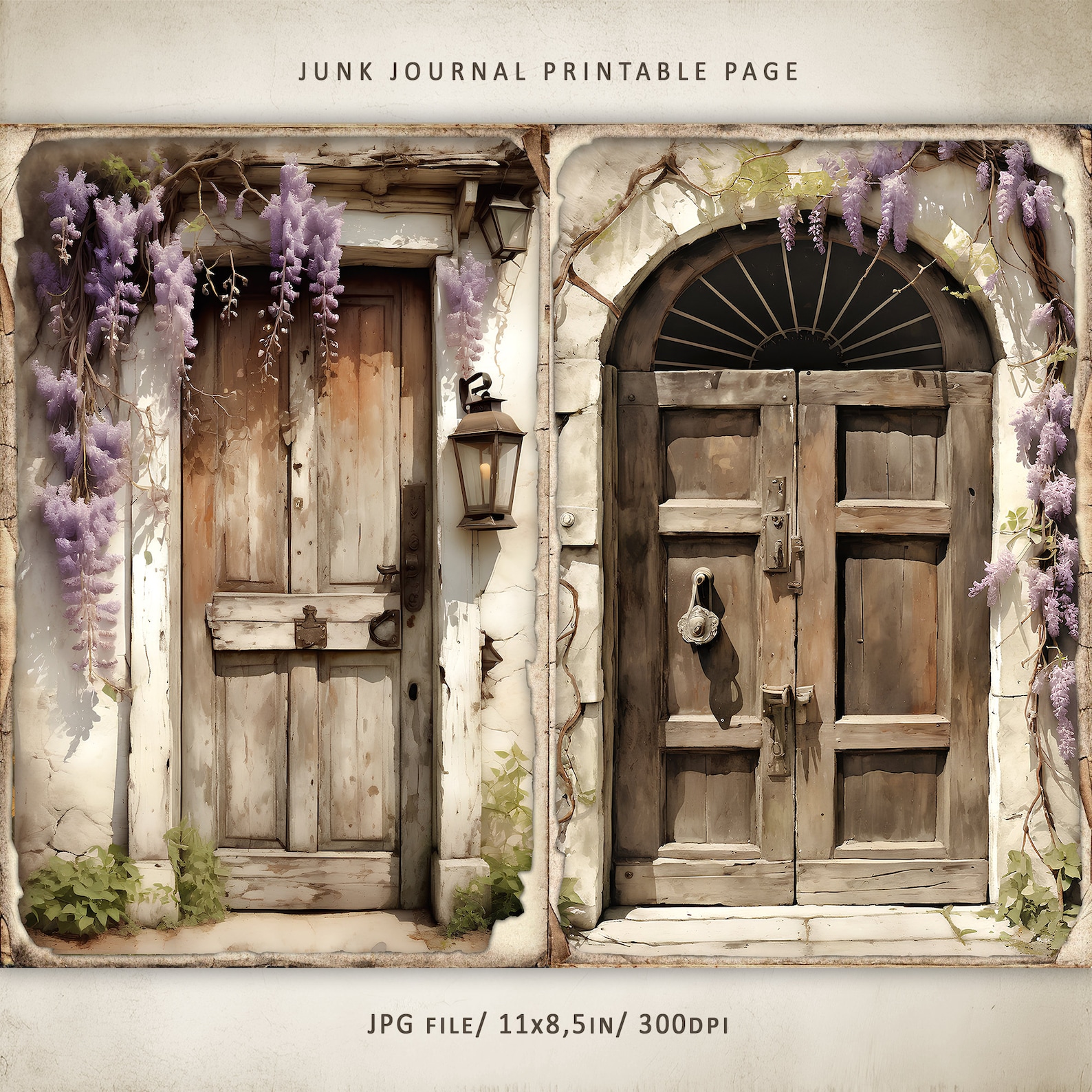 Wooden Doors Junk Journal Kit, Antique Doors Journal, Vintage Door ...
