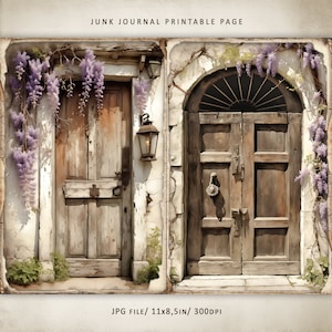 Wooden Doors Junk Journal Kit, Antique Doors Journal, Vintage Door ...