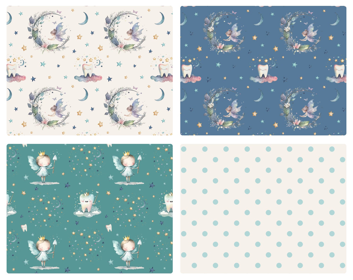 Tooth Fairy Baby Patterns, Watercolor Magic Patterns, Patterns With ...