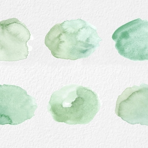 Watercolor Spots Clipart, Greens Splashes, Watercolor Spots, Green ...
