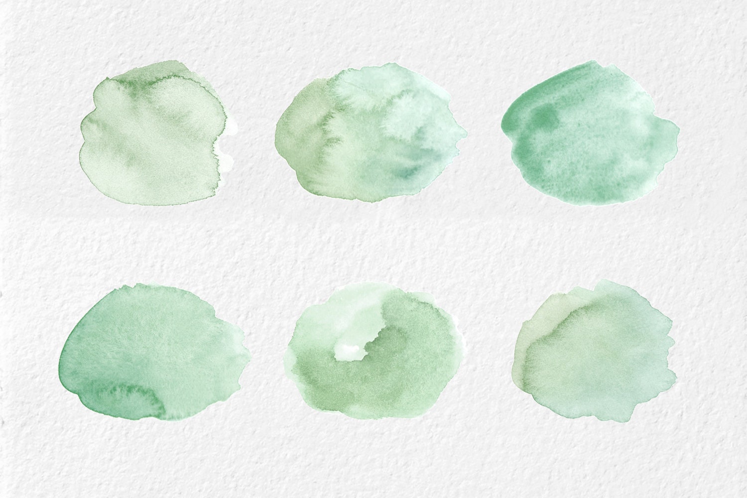 Watercolor Spots Clipart Greens Splashes Watercolor Spots - Etsy